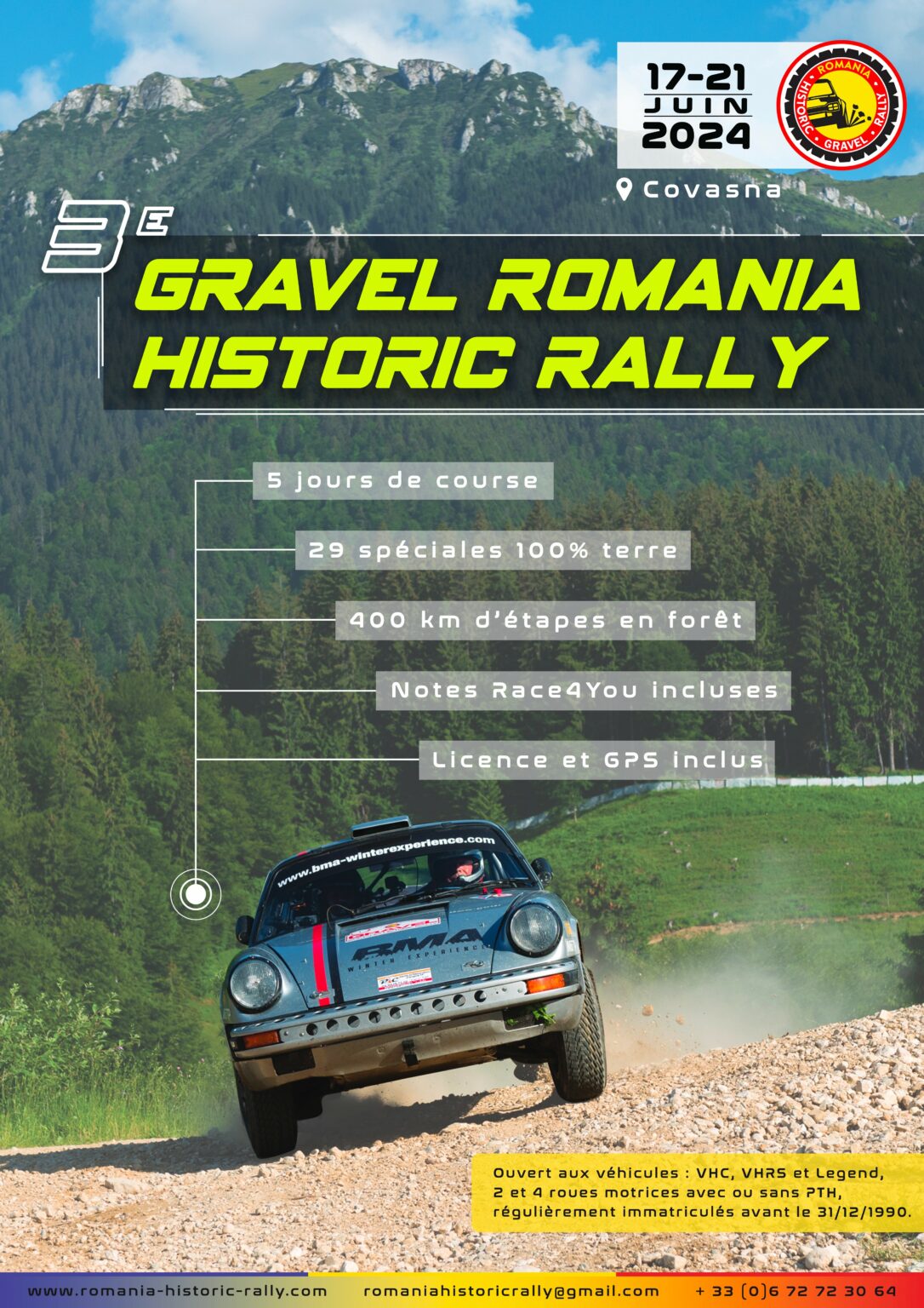 Flyer Gravel Romania Historic Rally 2024 - Romania Historic Rally
